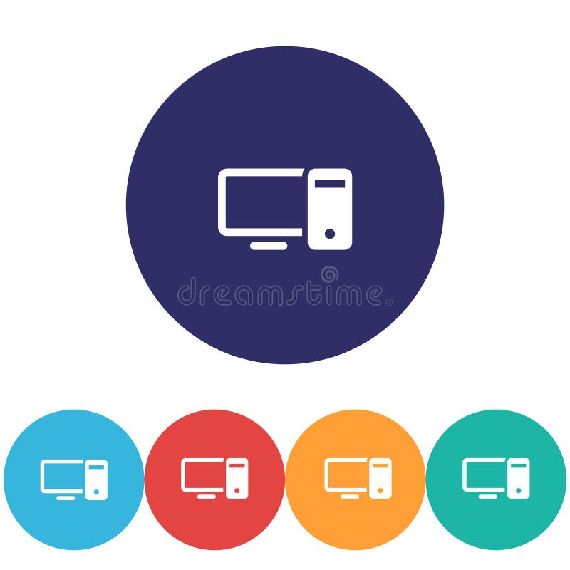 Computer Vector Icon , Lorem Ipsum Flat Design Stock Illustration ...