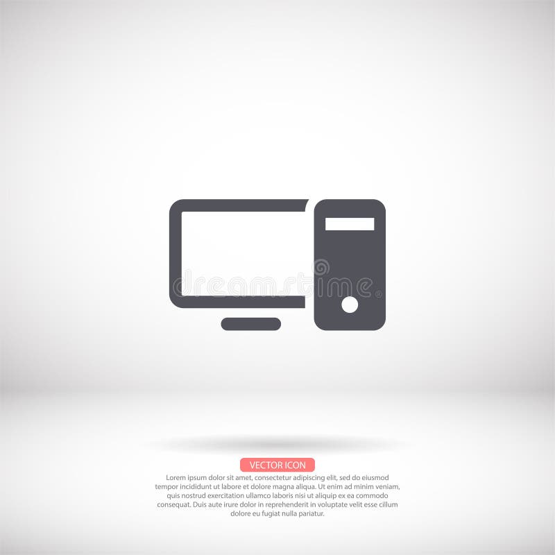 Computer Vector Icon , Lorem Ipsum Flat Design Stock Illustration ...