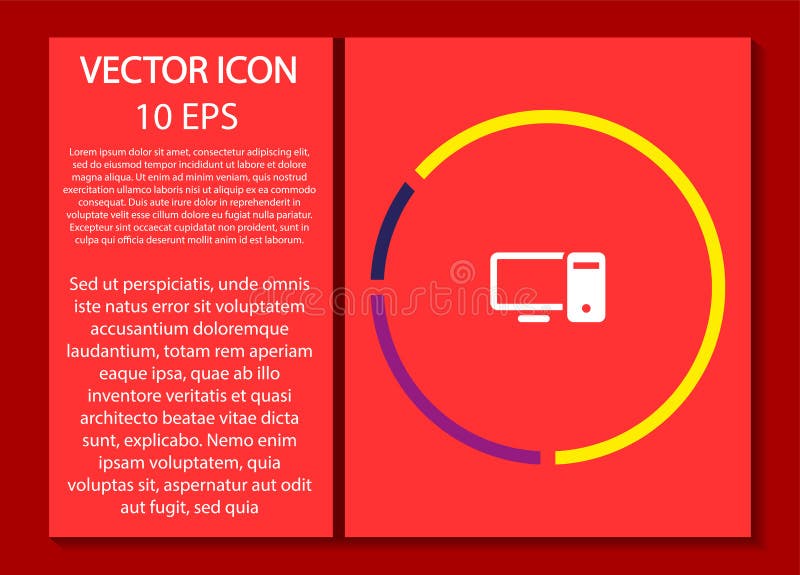 Computer Vector Icon , Lorem Ipsum Flat Design Stock Illustration ...