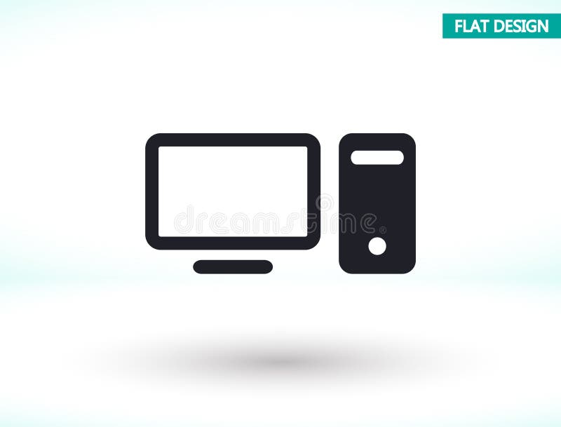 Computer Vector Icon , Lorem Ipsum Flat Design Stock Illustration ...