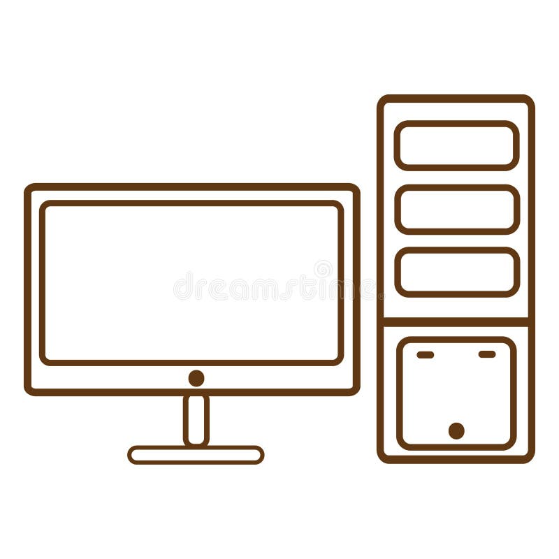 Computer. Vector Illustration Decorative Design Stock Vector ...