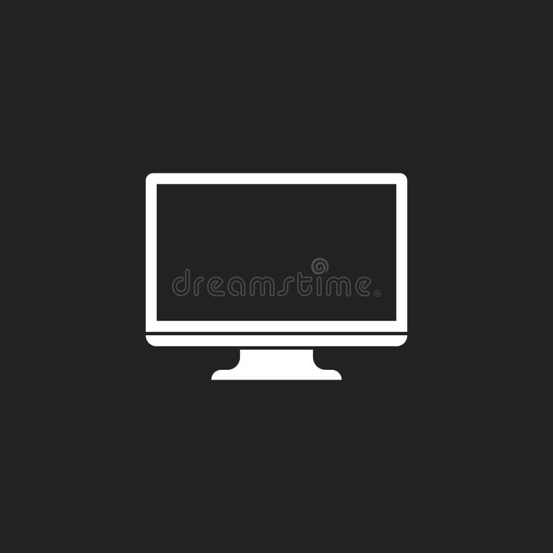 Computer Vector Illustration. Monitor Flat Icon Stock Vector ...
