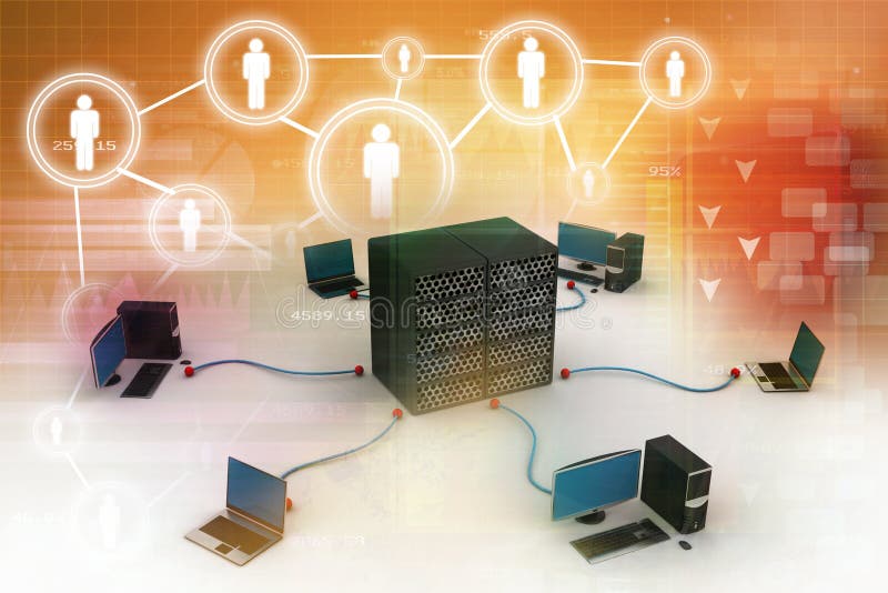 Computer-Vernetzung stock abbildung. Illustration von vernetzung - 35373764