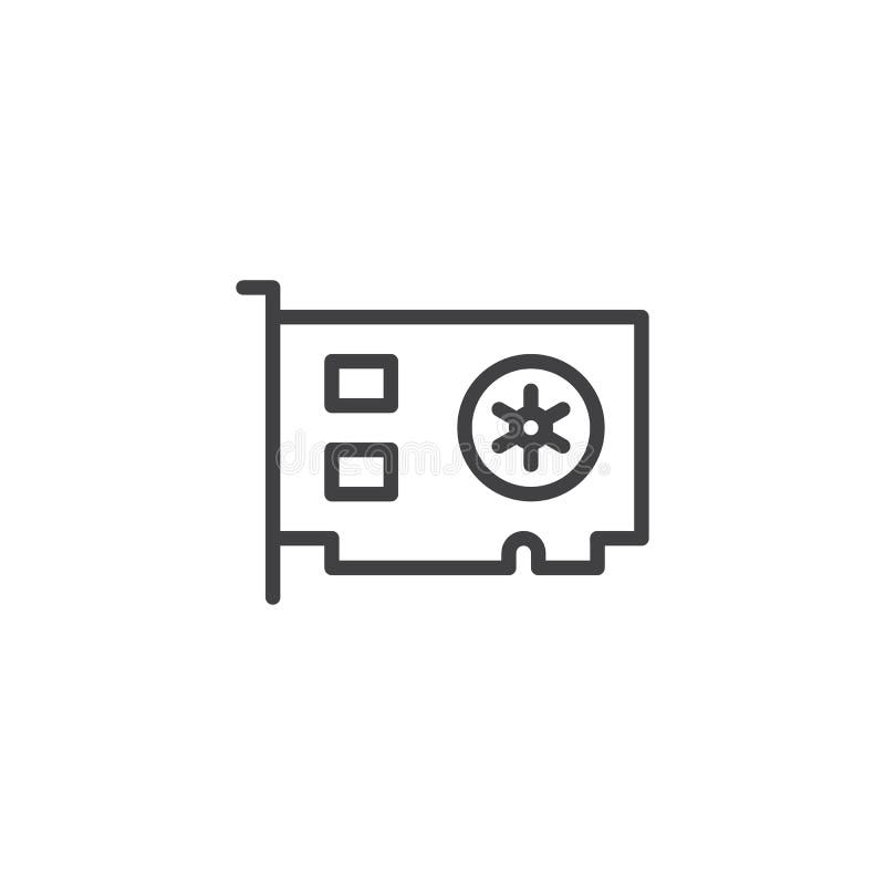 Id card outline icon stock vector. Illustration of identity - 125576926