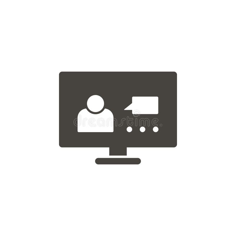 Computer, Video, Conference, Users Vector Icon. Simple Element ...