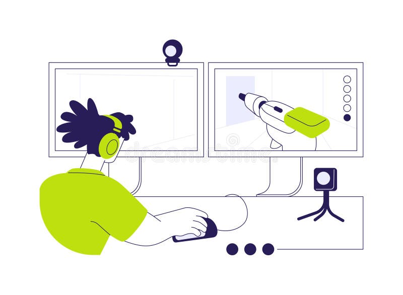 Computer Video Games Abstract Concept Vector Illustration. Stock Vector ...