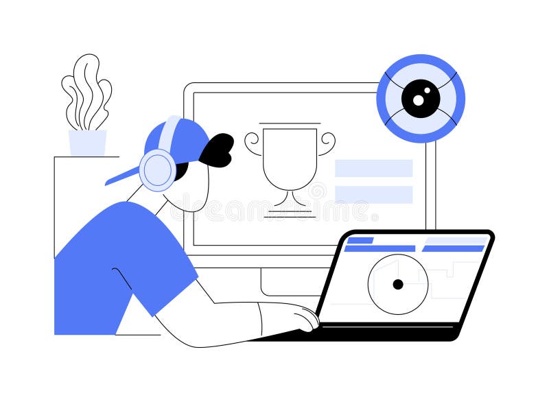 Computer Video Games Isolated Cartoon Vector Illustrations. Stock ...