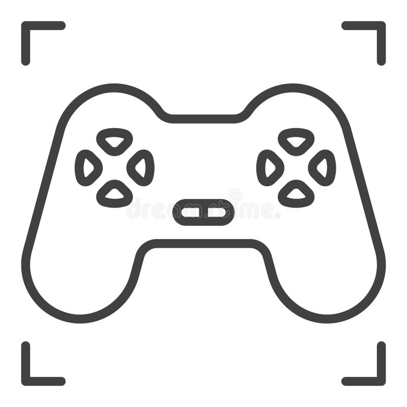 Computer Videogame Controller Vector Gamepad Linear Icon or Symbol ...