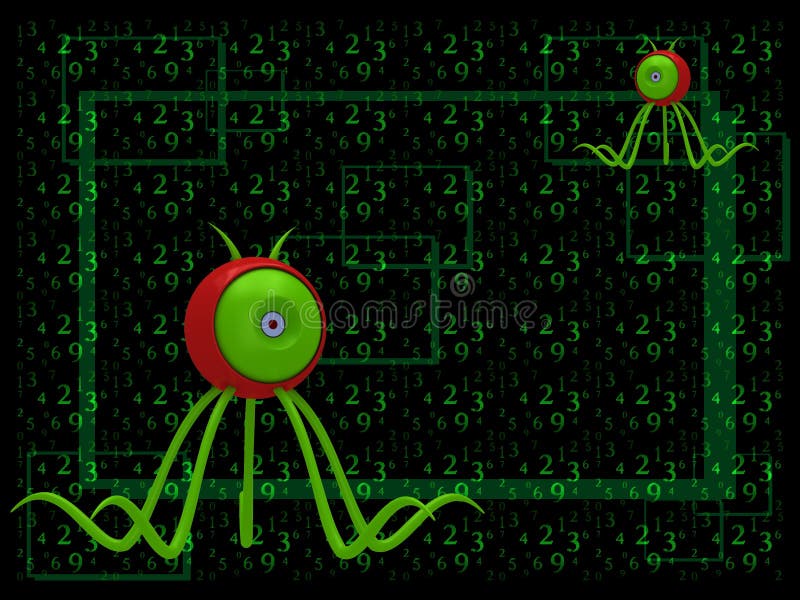 Computer Virus stock illustration. Illustration of idea - 92333