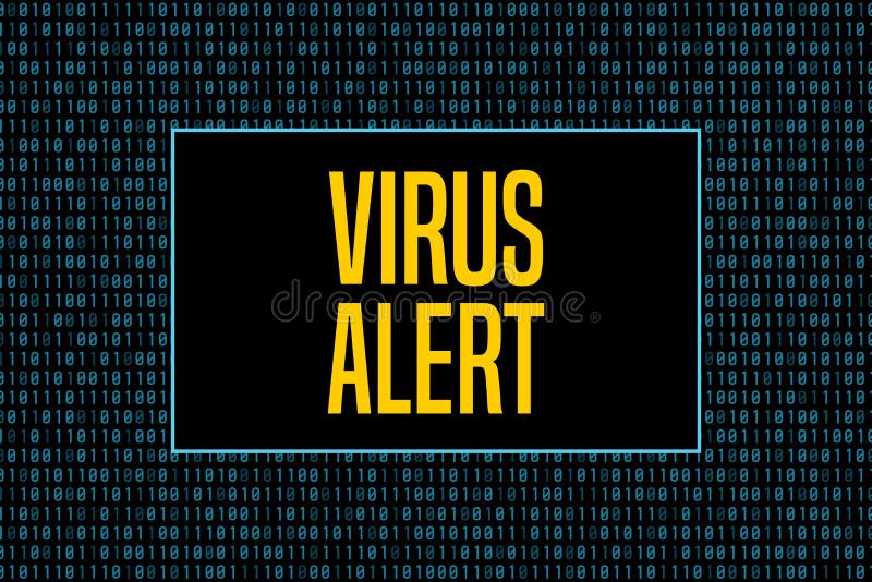 Computer Virus Alert Screen Message Stock Vector - Illustration of ...