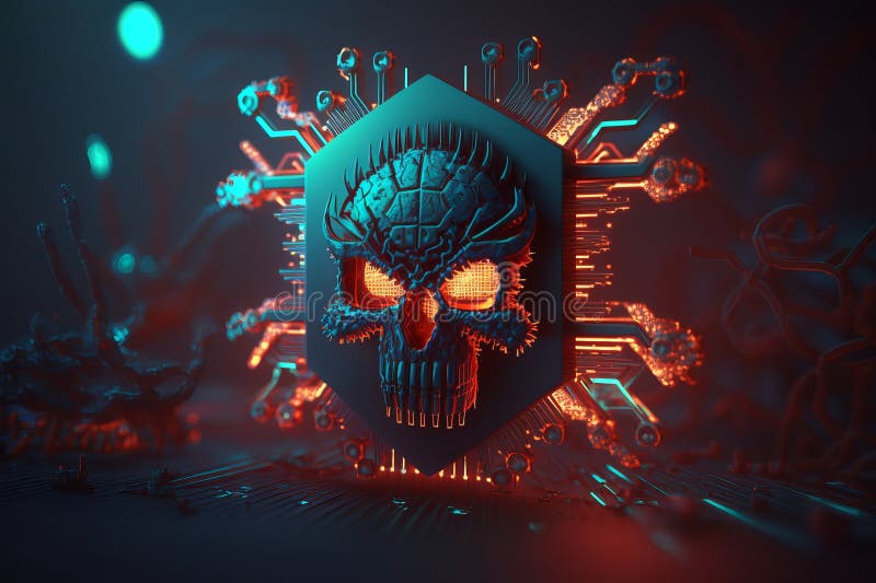 Computer Virus Background. Malware, Ransomware, Spam, Phishing, Hacked ...