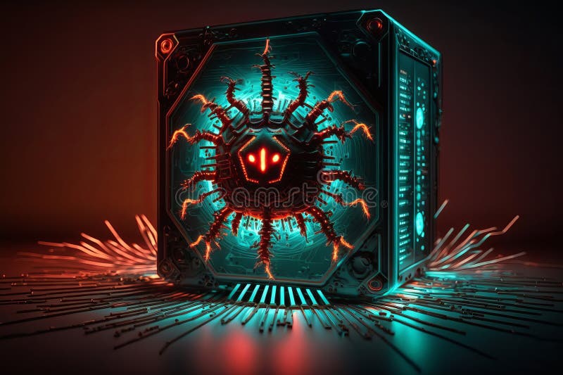 Computer Virus Background. Malware, Ransomware, Spam, Phishing, Hacked ...