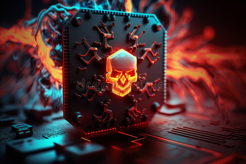 Computer Virus Background. Malware, Ransomware, Spam, Phishing, Hacked ...