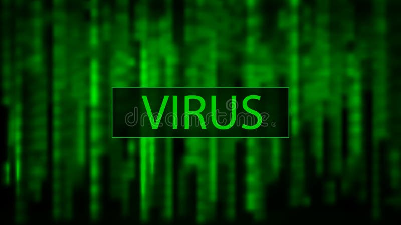 Cyber Attack Hacking Digital Background Green Matrix Binary Computer Code Computer Screen