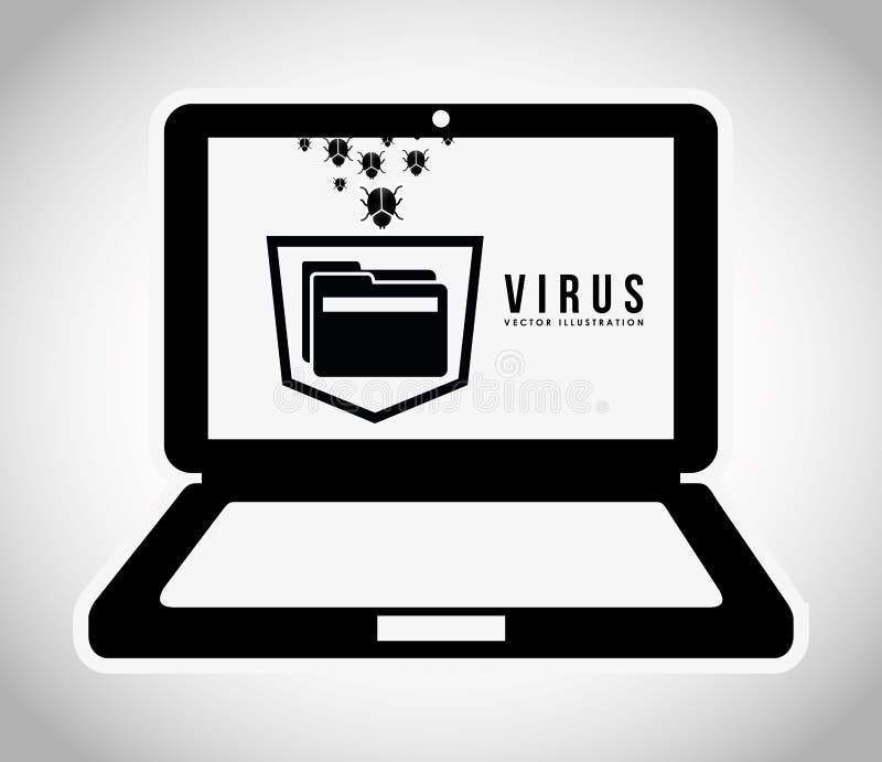 Computer virus stock vector. Illustration of cyber, sign - 50921080