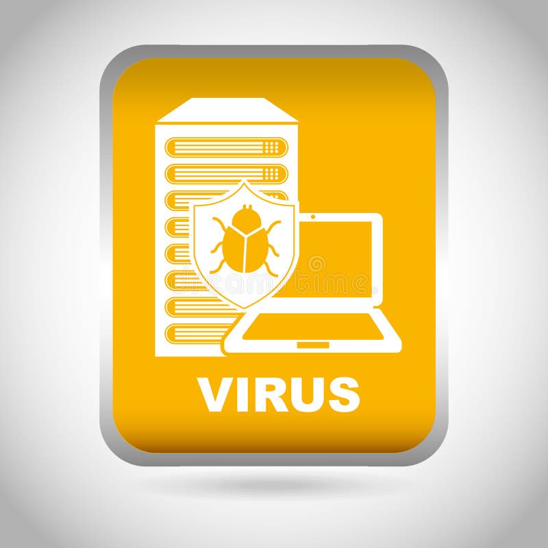 Computer virus stock vector. Illustration of alert, button - 50921081
