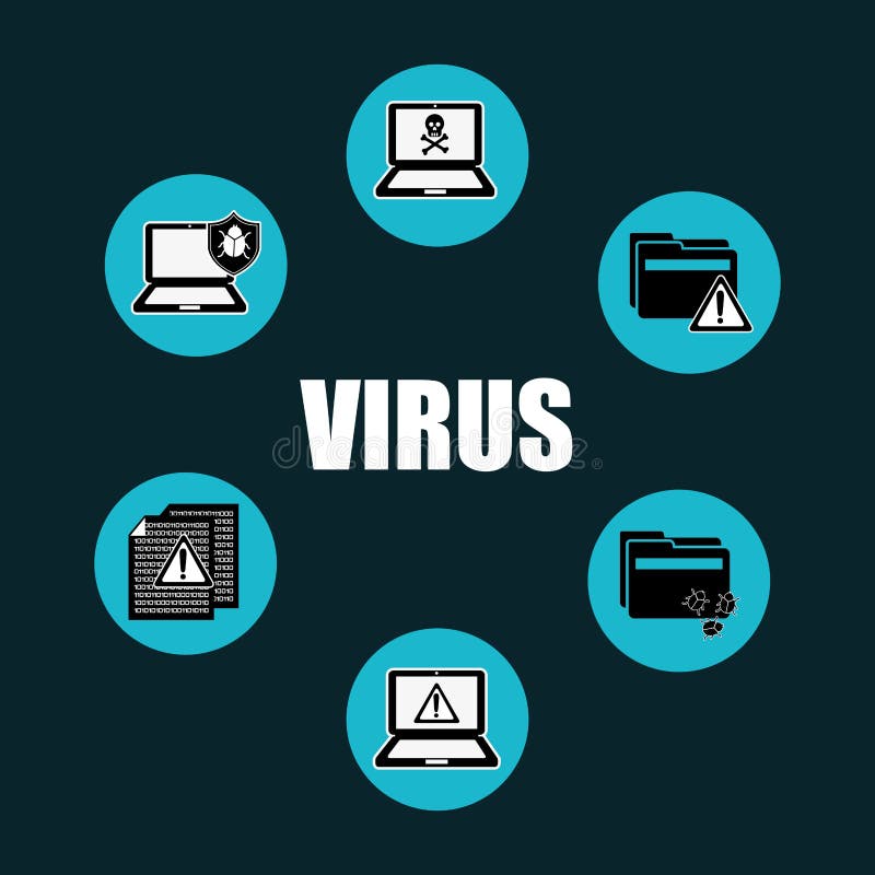 Computer virus stock vector. Illustration of folder, cyber - 50921476