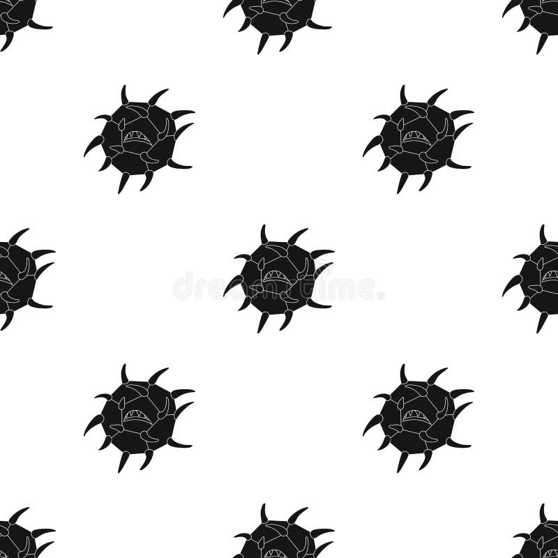 Computer Virus Icon in Black Style Isolated on White Background ...