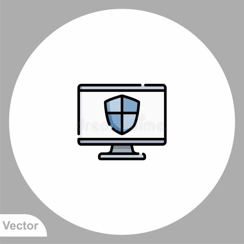 Computer Virus Vector Icon Sign Symbol Stock Vector - Illustration of ...