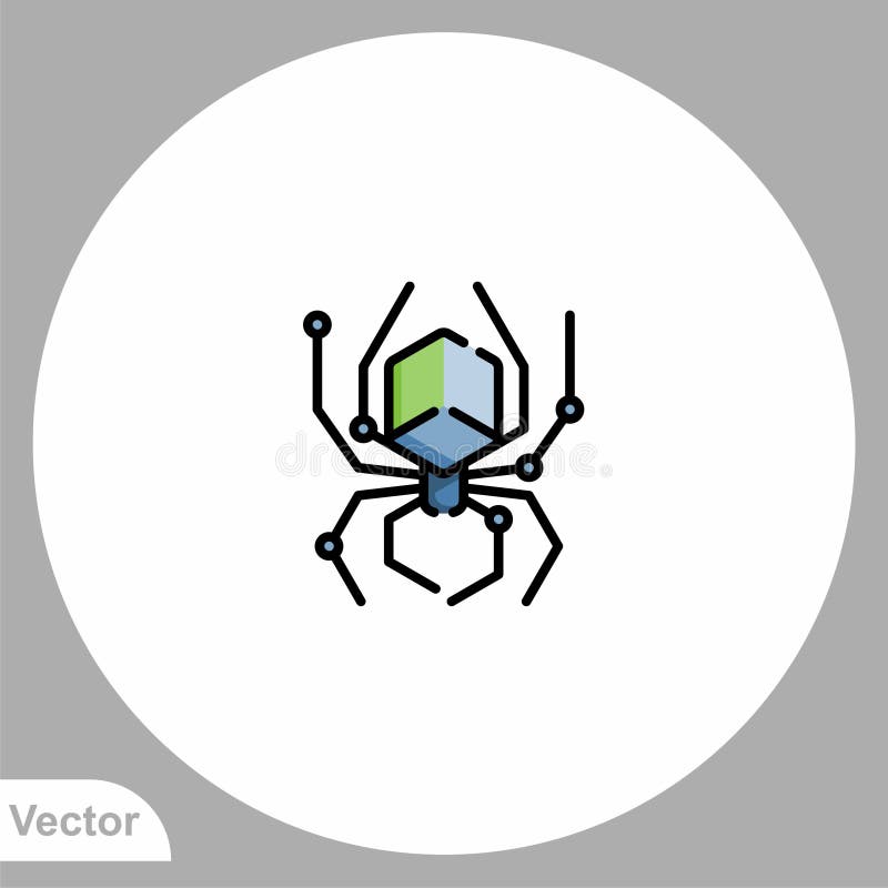 Computer Virus Vector Icon Sign Symbol Stock Vector - Illustration of ...