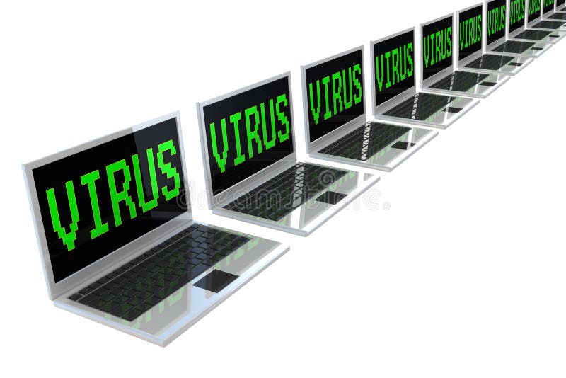 Computer virus infection stock illustration. Illustration of widescreen ...