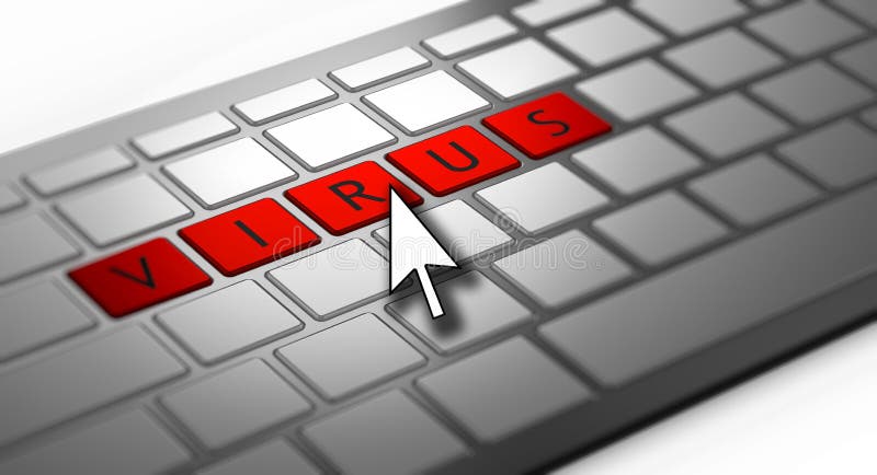 Computer virus infection stock illustration. Illustration of help ...