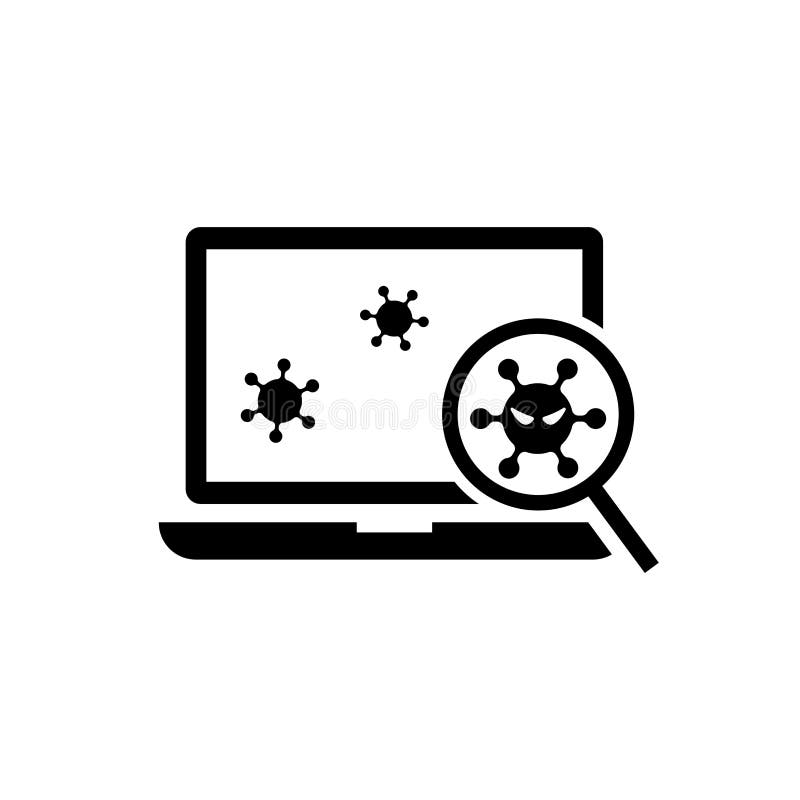 Computer Virus Laptop Vector Icon Illustration Stock Vector ...