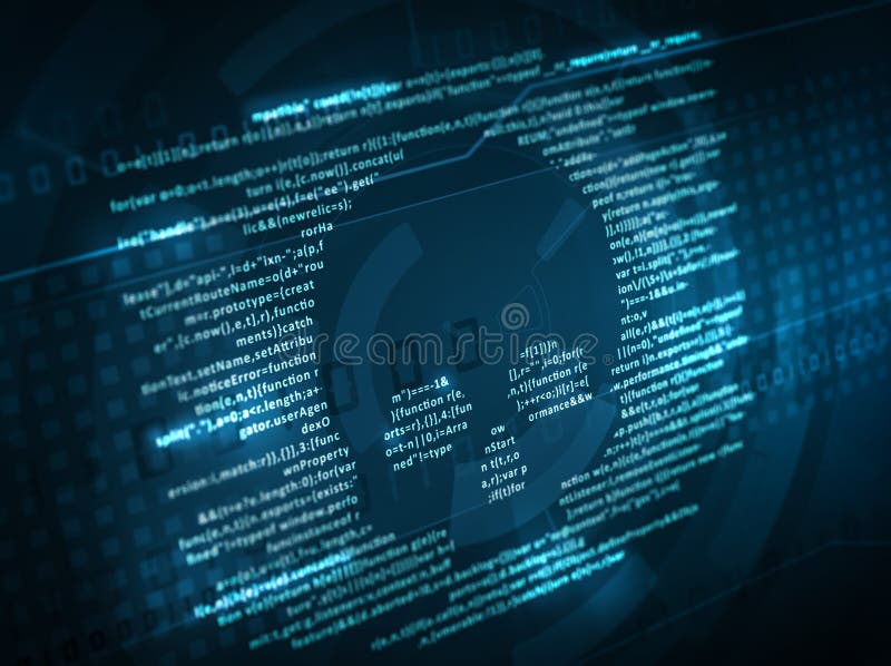 Computer Virus Malware Attack. Computer Code on a Screen with a Skull Symbol Stock Photo - Image ...