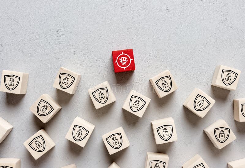 Computer Virus Protection. Firewall Shield and Cybersecurity Stock ...