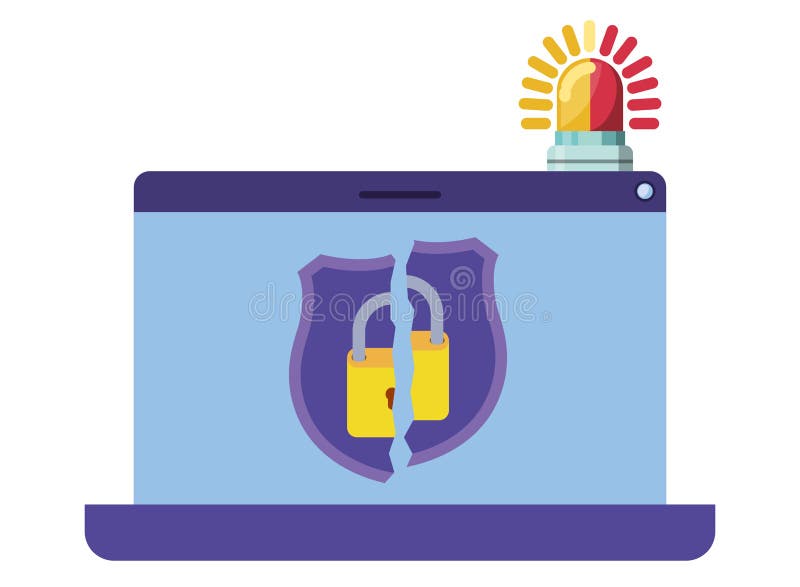 Computer Virus Scan Avatar Character Stock Vector - Illustration of ...