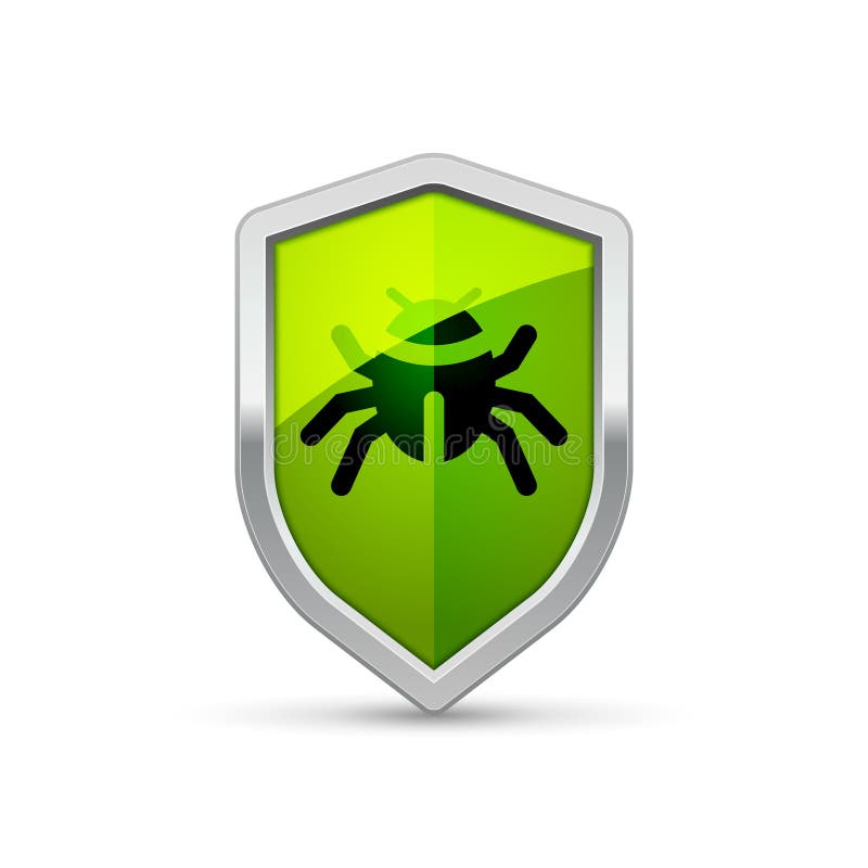 Computer Virus Shield Sign Warning Trojan. Security Internet Protection ...