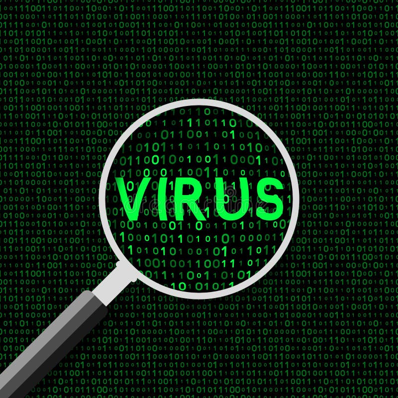 Computer Virus Under Magnifying Glass Stock Vector - Illustration of ... Computer Virus Under Magnifying Glass Stock Vector - Illustration of ...