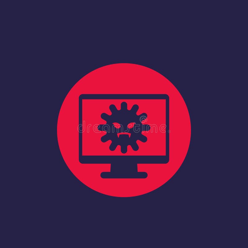 Computer virus vector icon stock vector. Illustration of trojan - 164675604