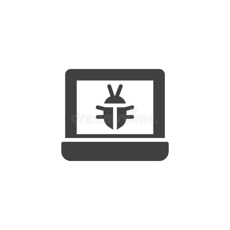 Computer Virus Bug Protection Flat Icon Stock Vector - Illustration of ...