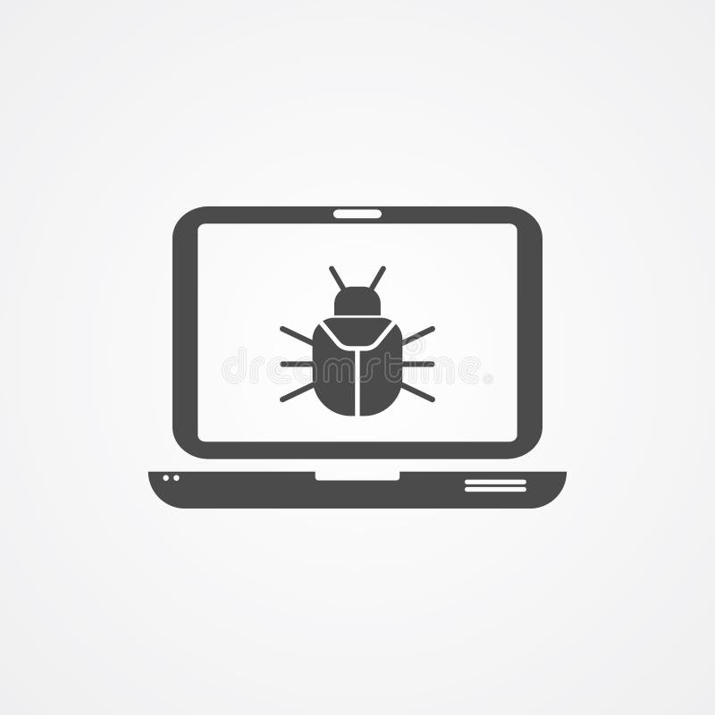 Computer Virus Vector Icon Sign Symbol Stock Vector - Illustration of ...