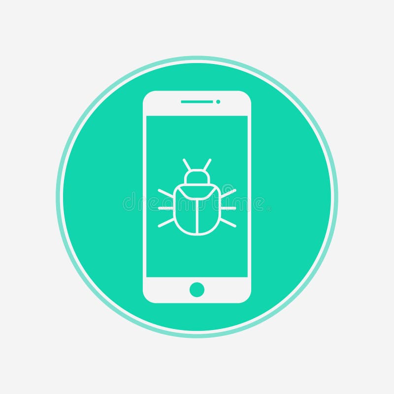 Computer Virus Vector Icon Sign Symbol Stock Vector - Illustration of ...