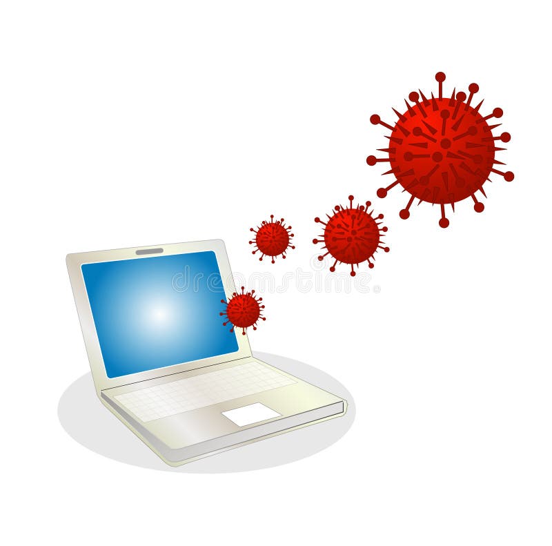 Dead computer stock vector. Illustration of character - 17376192