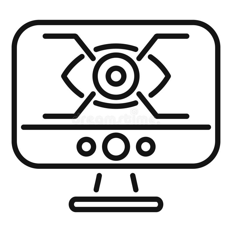 Computer Vision Concept Showing Computer Recognizing Eye Icon Stock ...