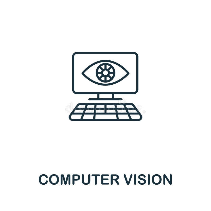 Computer Vision Icon from Artificial Intelligence Collection. Simple ...