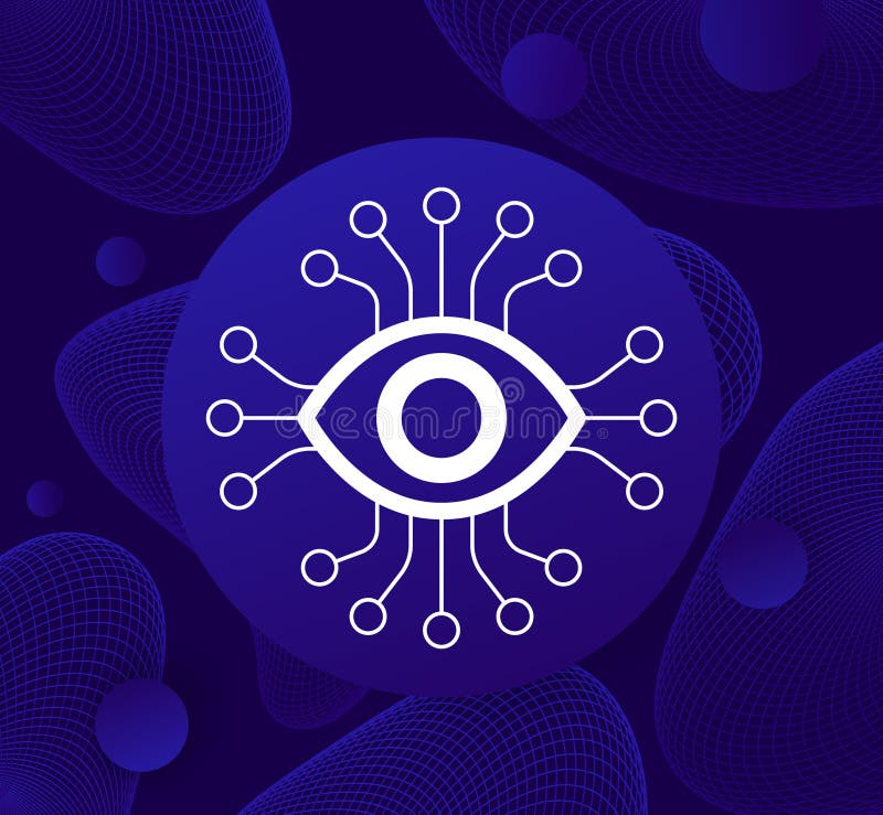 Computer Vision Icon, Artificial Intelligence Stock Vector ...