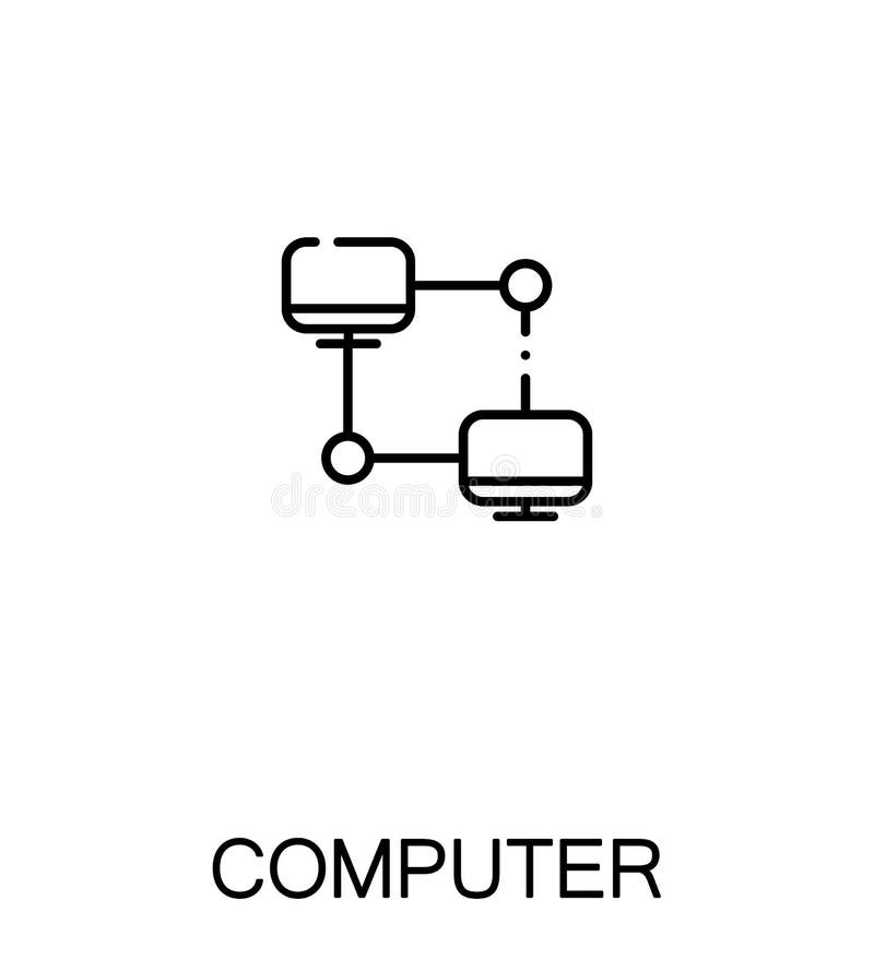 Computer vlak Pictogram vector illustratie. Illustration of voorzijde ...