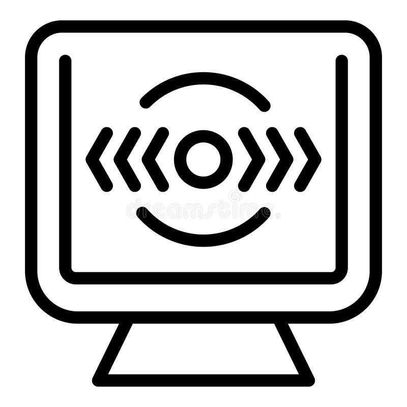 Computer Vr Icon Outline Vector. Virtual Tour Stock Vector ...