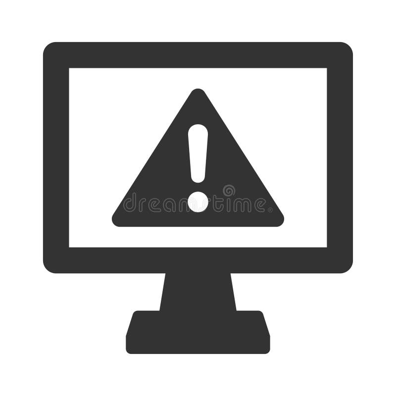 Computer warning Icon stock vector. Illustration of attention - 315874754