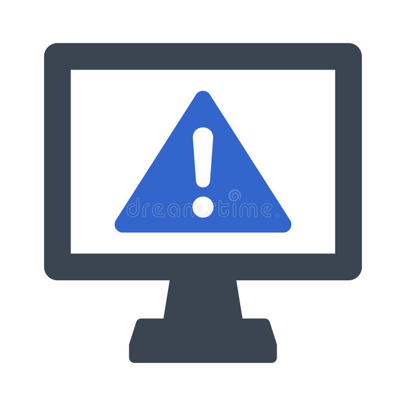 Computer warning Icon stock vector. Illustration of caution - 315875005