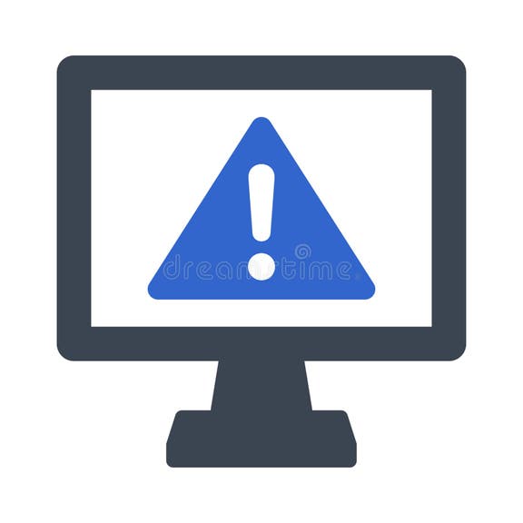 Computer warning Icon stock vector. Illustration of caution - 315875005