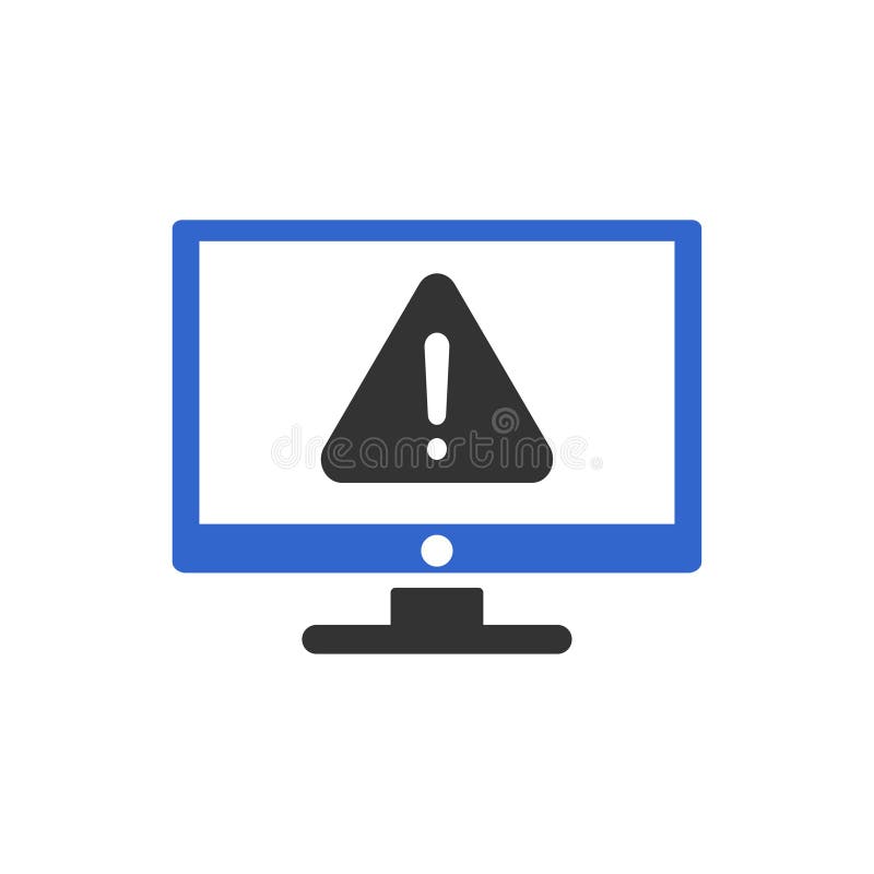 Computer Warning Icon Design Stock Vector - Illustration of dangerous ...