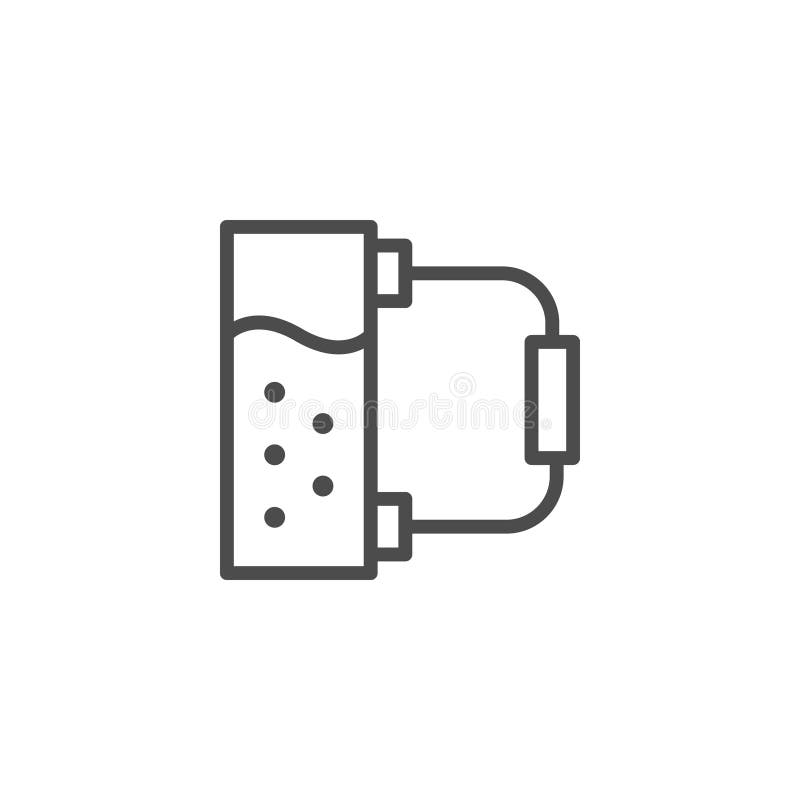 Water Cooling System Thin Line Icon. Cooler Fans With Liquid In ...