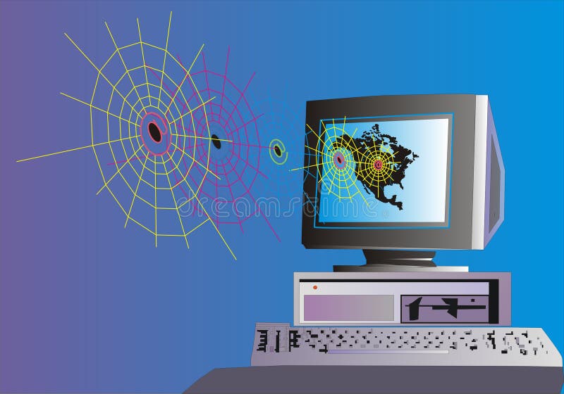 Computer and web stock illustration. Illustration of data - 2945326