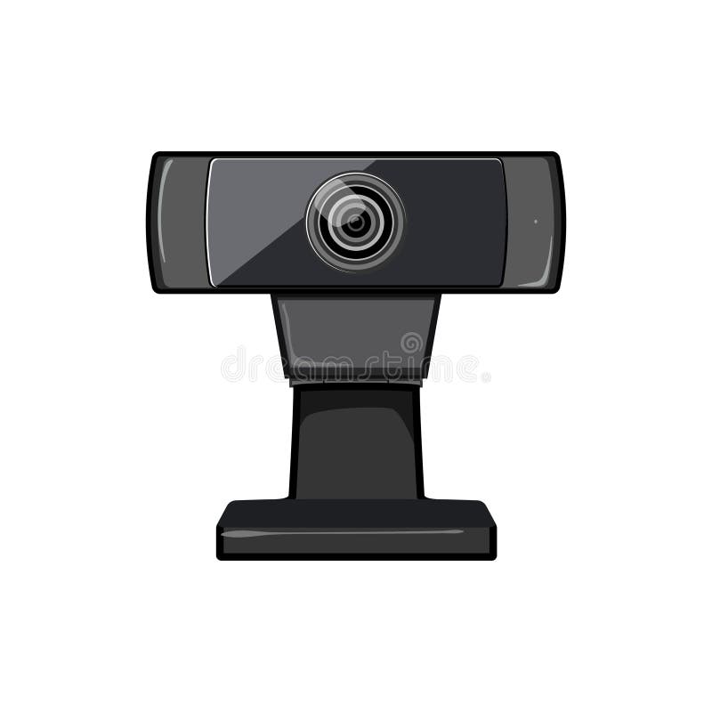 Computer Web Camera Cartoon Vector Illustration Stock Vector ...
