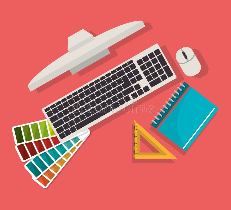 Computer web design stock illustration. Illustration of keyboard - 64939474